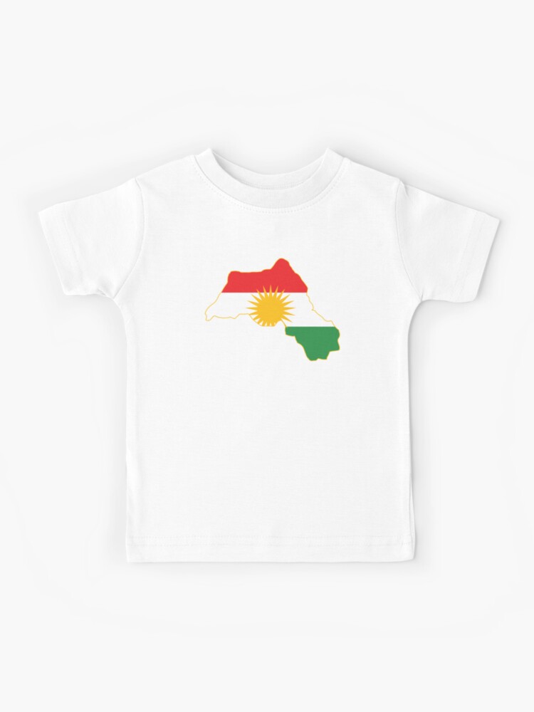 "Kurdistan Map with the Flag of Kurdistan" Kids T-Shirt for Sale by ...