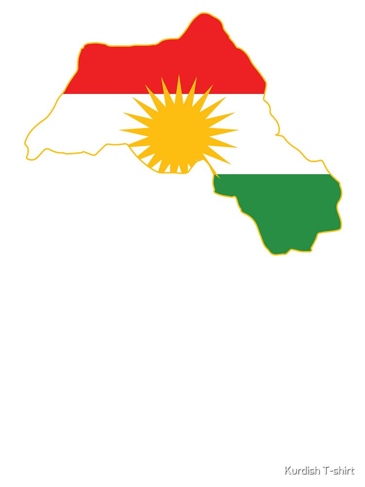 "Kurdistan Map with the Flag of Kurdistan" Kids T-Shirt for Sale by ...
