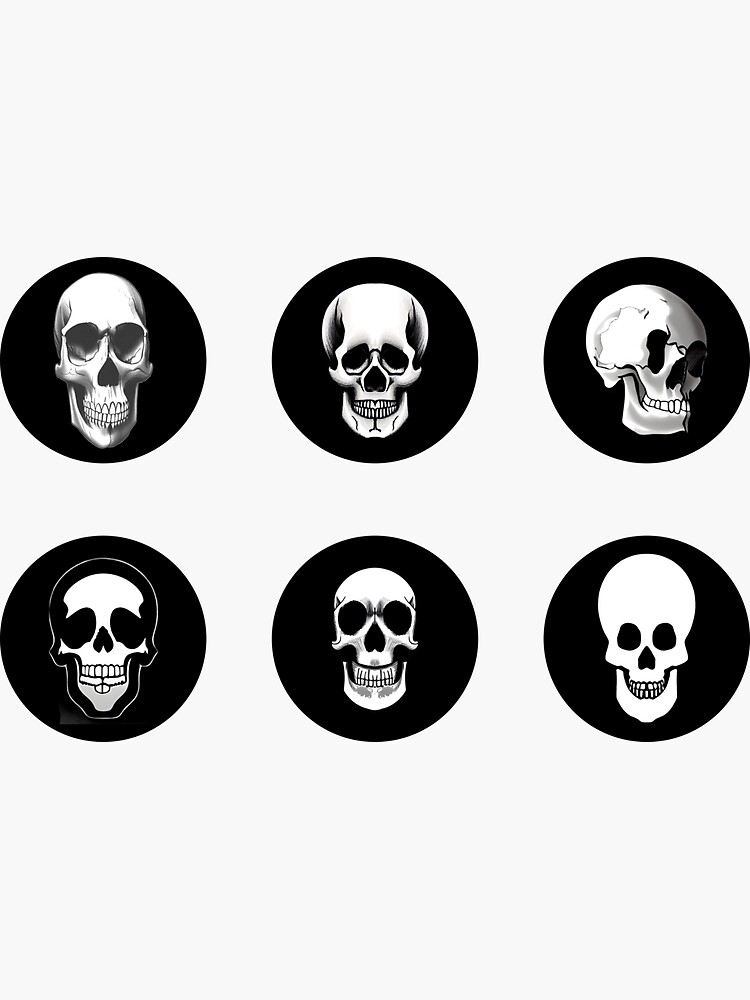 "Halloween Frightful Skulls Sticker Pack" Sticker for Sale by ...