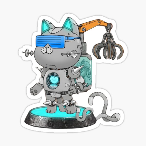 "CATBOTICA | CATS Stickers | Meow!" Sticker for Sale by Stickerscats ...