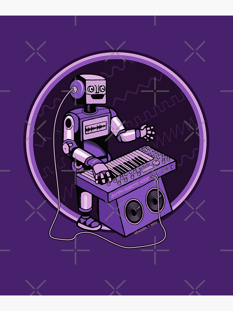 "Synth Robot Musician playing the Synthesizer" Poster for Sale by ...