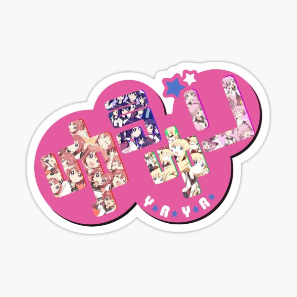 "Yuru Yuri Japanese Logo with Characters