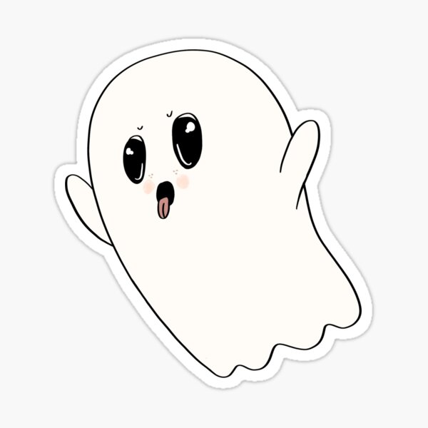 "Ghostie" Sticker for Sale by remarkablyrach | Redbubble