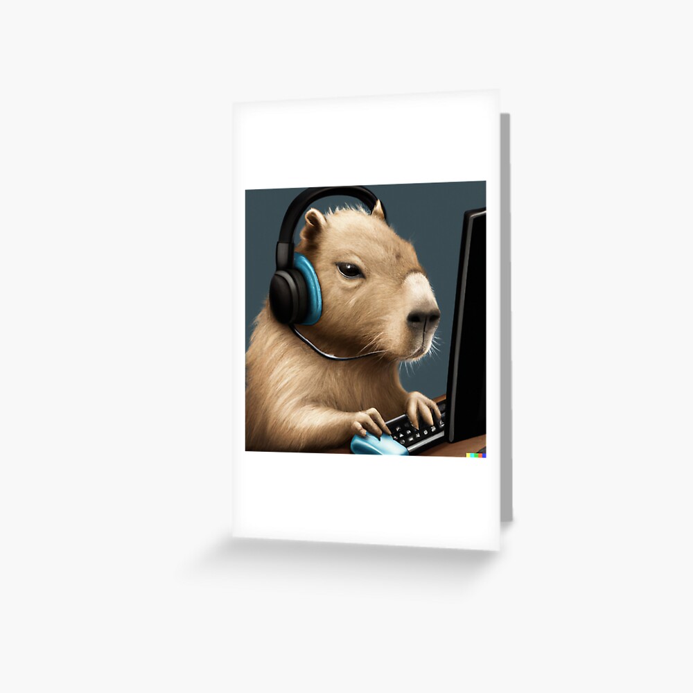 "Capybara Programmer" Greeting Card for Sale by Haughton-Here | Redbubble