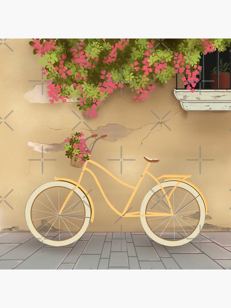 "Cute bike" Sticker for Sale by Art-of-Enami | Redbubble