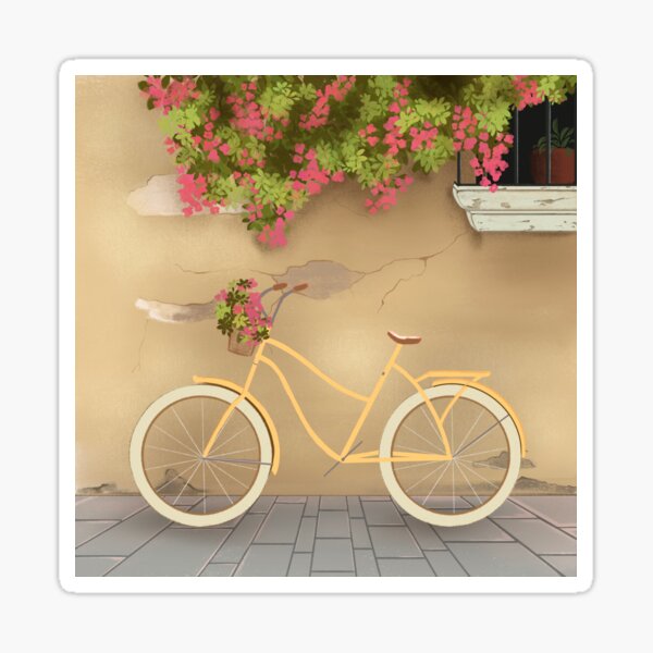 "Cute bike" Sticker for Sale by Art-of-Enami | Redbubble