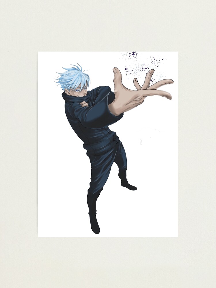 "satoru gojo satWith his famous move-jujutsu kaisen" Photographic Print ...