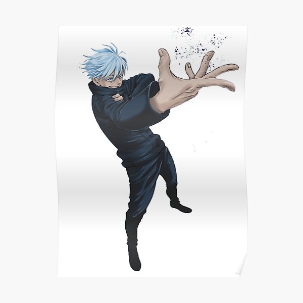 "satoru gojo satWith his famous move-jujutsu kaisen" Poster for Sale by ...
