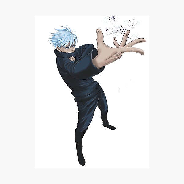 "satoru gojo satWith his famous move-jujutsu kaisen" Photographic Print ...