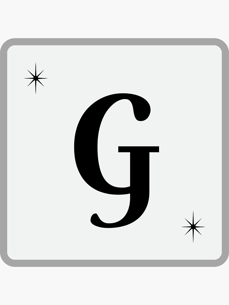 "G, Letters from Alphabets, Educational" Sticker for Sale by ...