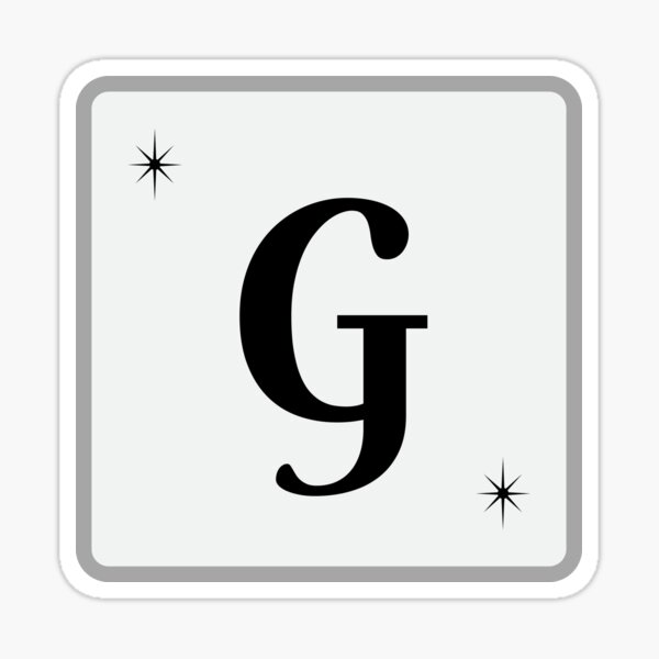 "G, Letters from Alphabets, Educational" Sticker for Sale by ...