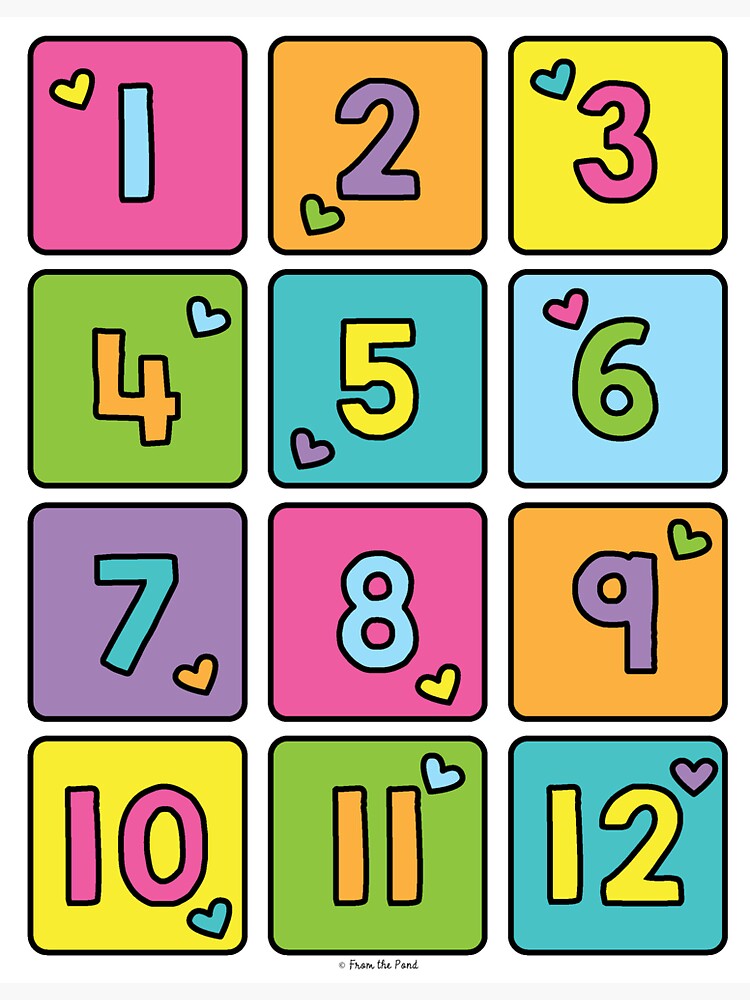"I Love Numbers" Sticker for Sale by fromthepond | Redbubble