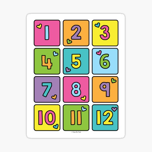 "I Love Numbers" Sticker for Sale by fromthepond | Redbubble