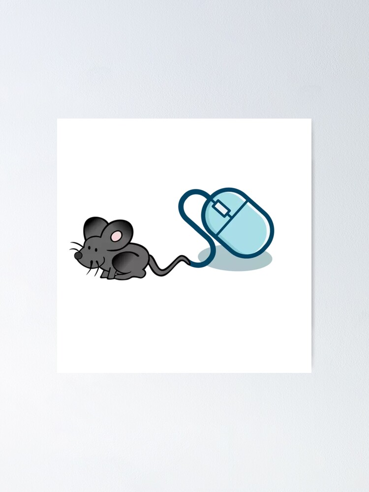 Póster «Linda y divertida idea de regalo humorístico de mouse y mouse ...