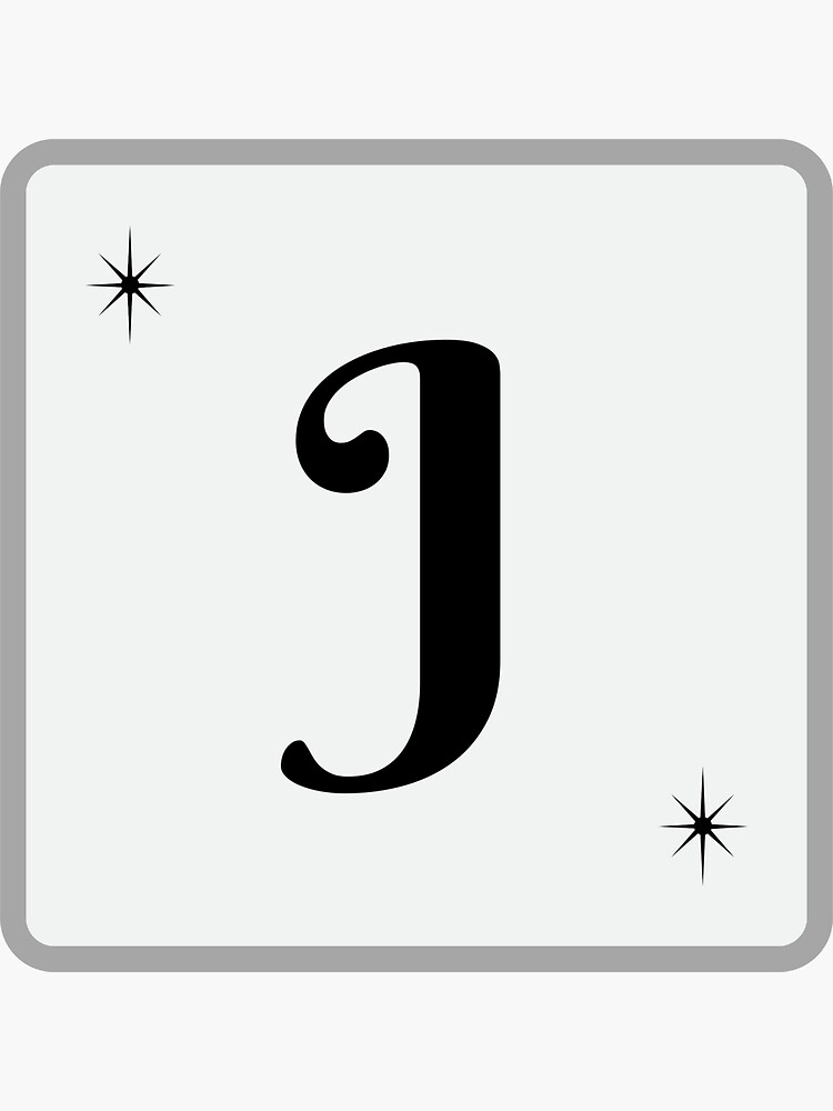 "J, Letters from Alphabets, Educational" Sticker for Sale by ...