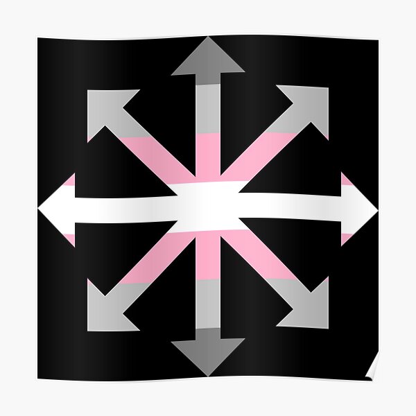 Symbol Of Chaos Demigirl Pride Poster For Sale By Agender Redbubble