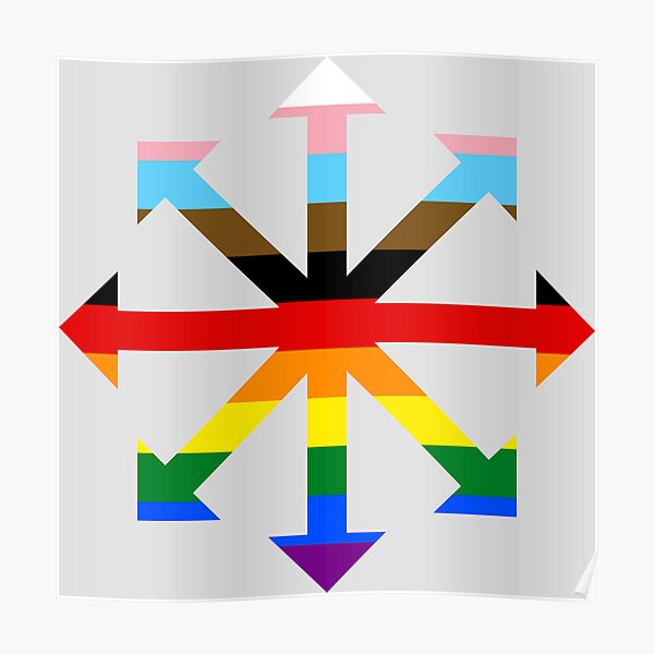 Symbol Of Chaos Progress Pride Poster For Sale By Agender Redbubble