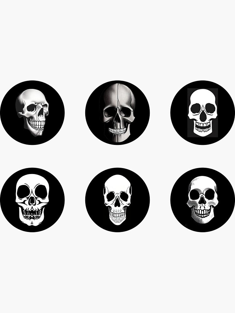 "Halloween Creepy Skulls Sticker Pack" Sticker for Sale by ...