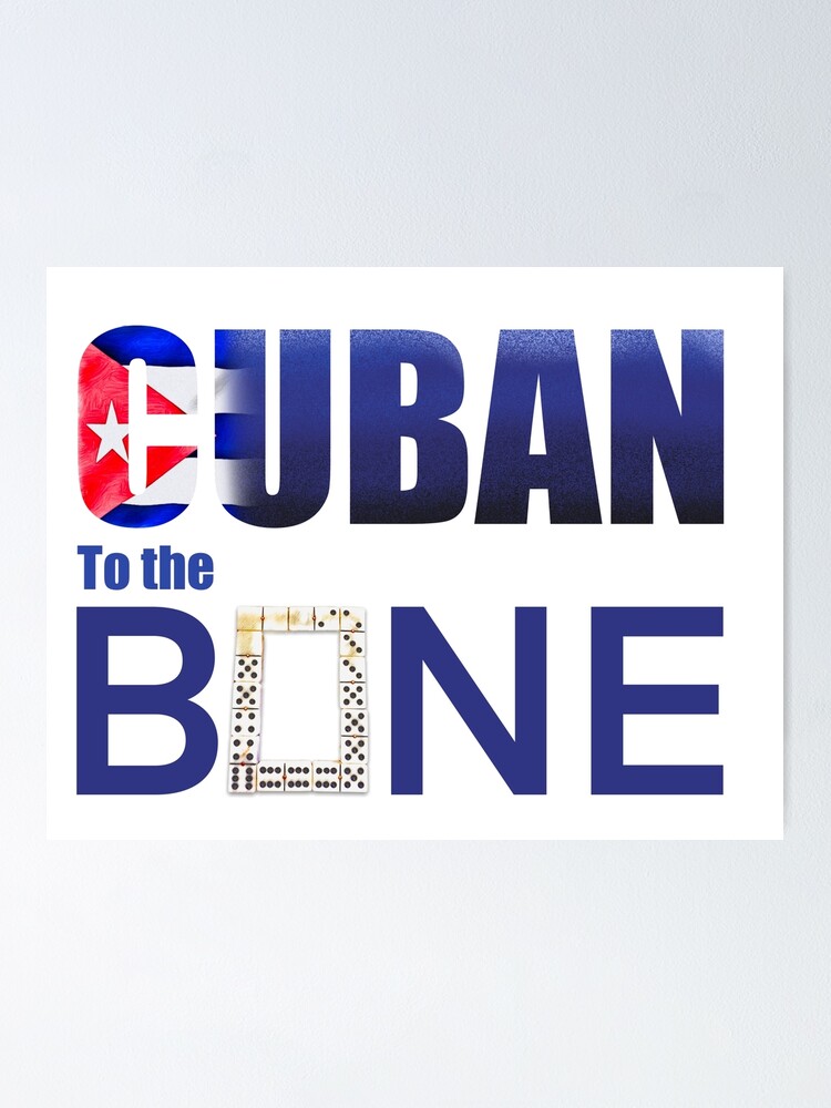 "Funny Cuban Logo with dominoes" Poster for Sale by FlynnStudios ...