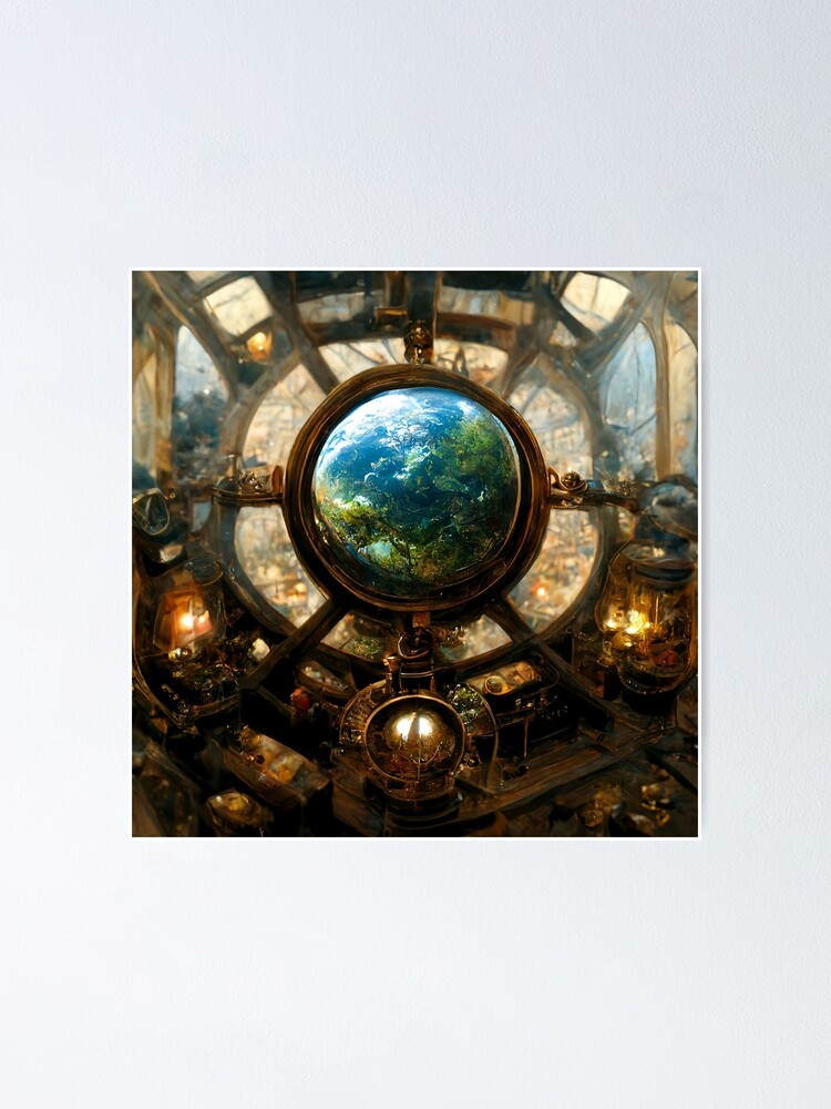"Earth Machine A.I. Imagined" Poster for Sale by DJKre | Redbubble