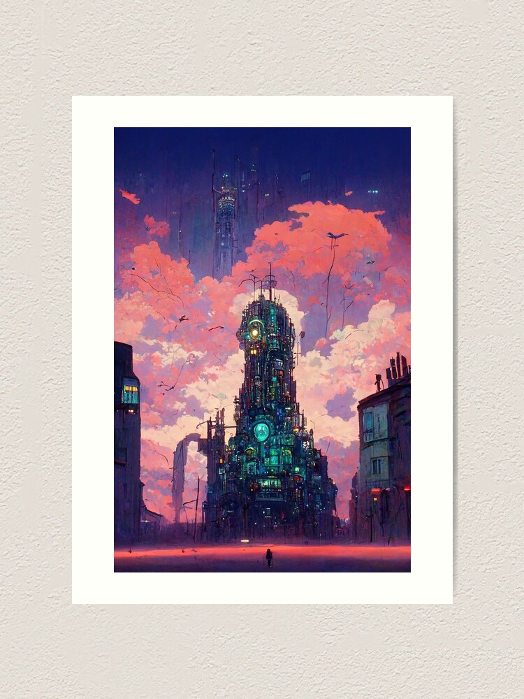 "Cyberpunk Steampunk Temple " Art Print for Sale by LoudLayerCake ...