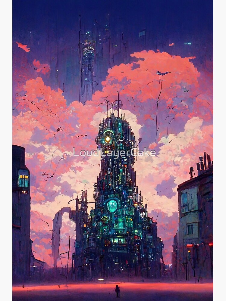 "Cyberpunk Steampunk Temple " Art Print for Sale by LoudLayerCake ...