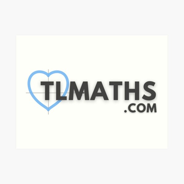 "TLMaths.com website logo" Art Print for Sale by TLMaths | Redbubble