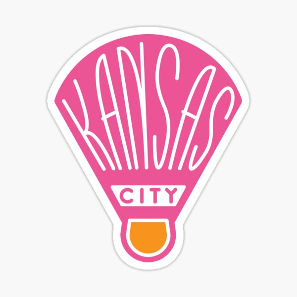 "Kansas City Shuttlecock Type - Pink" Sticker for Sale by kericanfly ...