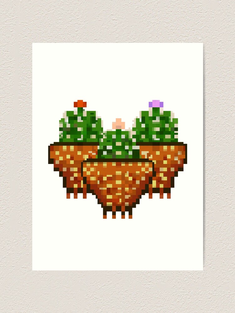 "Pixel Art Cacti" Art Print for Sale by origamiwaffle | Redbubble