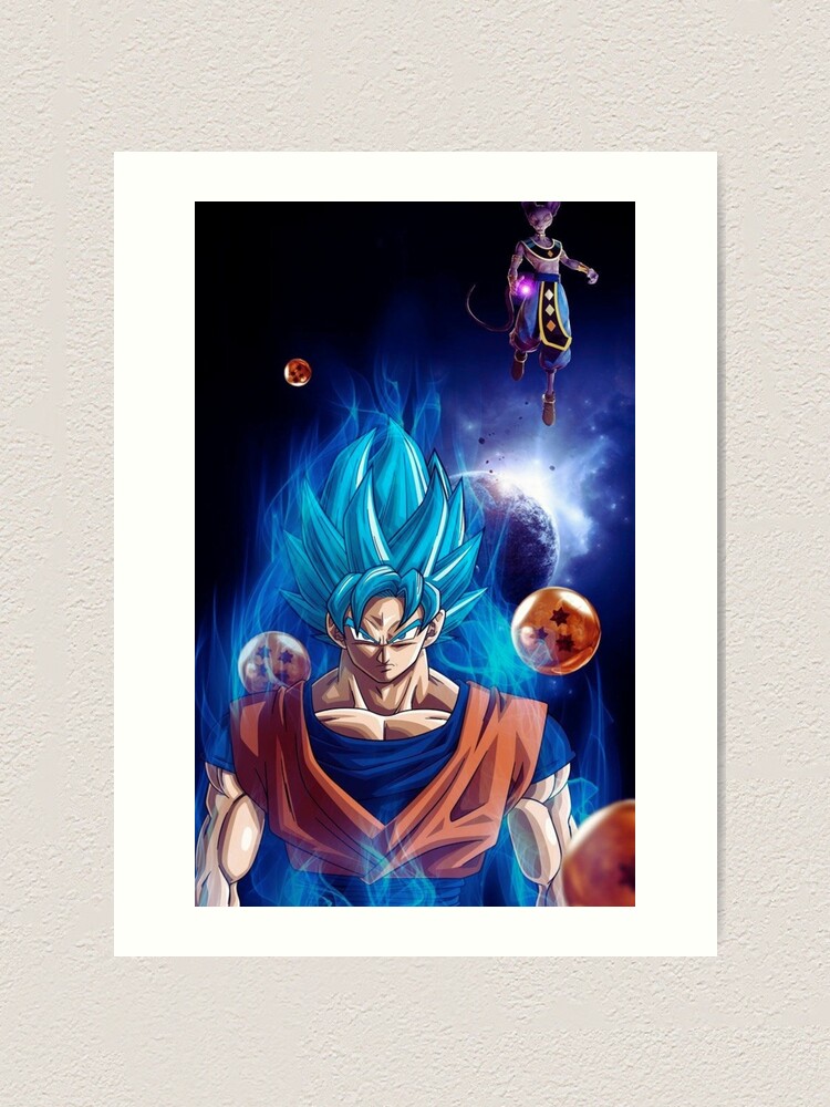 Lámina Artística For Sale Con La Obra «son Goku Super Saiyan Blue