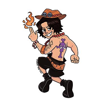 "Ace One Piece Sticker " Sticker for Sale by cathquedesenha | Redbubble