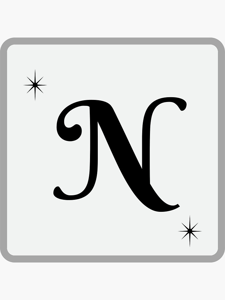 "N, Letters from Alphabets, Educational" Sticker for Sale by ...