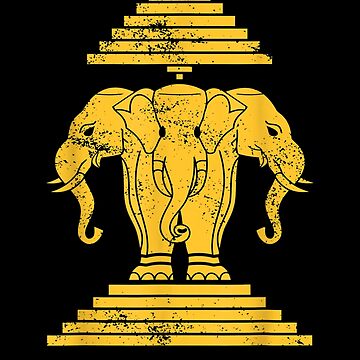"Erawan Three Headed Elephant Kingdom Of Laos " Essential T-Shirt for ...
