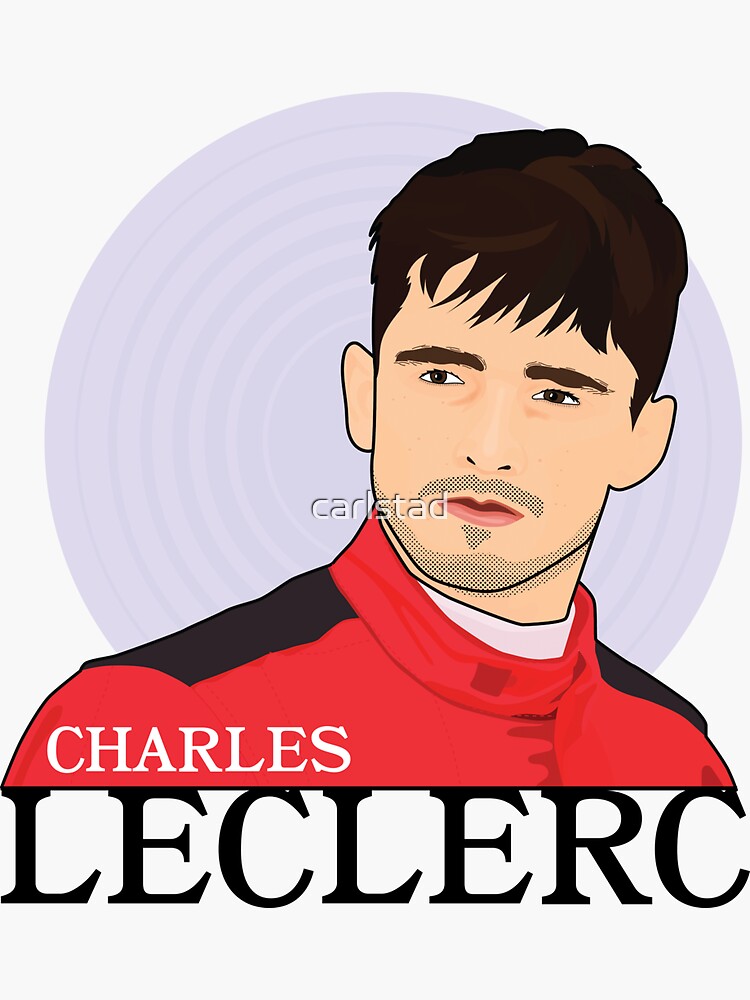 "Racing - Charles Leclerc" Sticker for Sale by carlstad | Redbubble