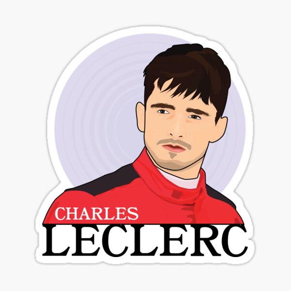 "Racing - Charles Leclerc" Sticker for Sale by carlstad | Redbubble