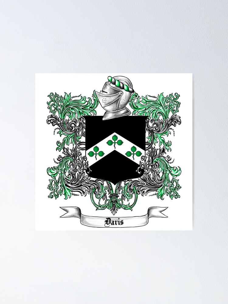 "Davis Family Crest 1" Poster by atomicblizzard | Redbubble