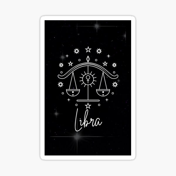 "Cute Libra Zodiac Symbol - Libra- Star Sign" Sticker for Sale by sanna ...