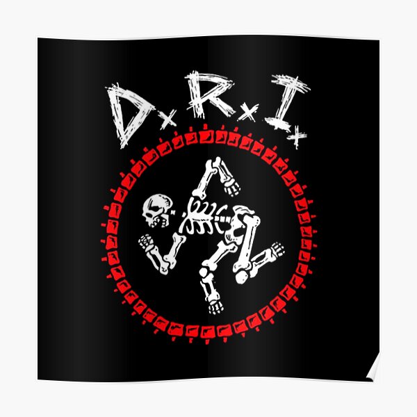 Póster «logotipo de calavera d.r.i. banda crossover thrash gira Dirty ...