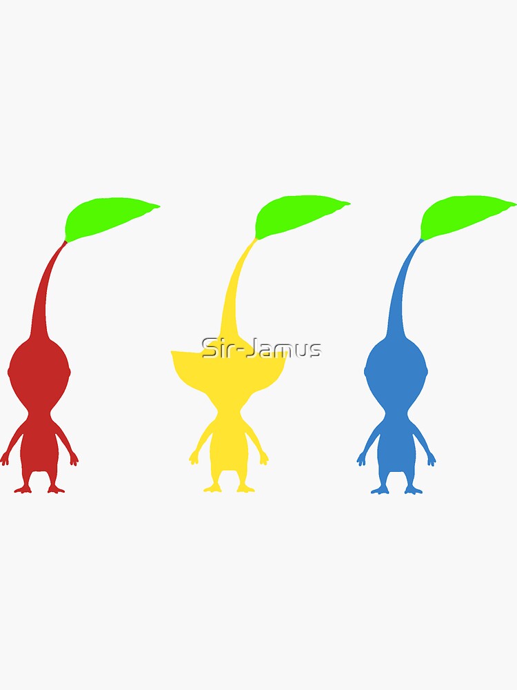 "Pikmin Silhouette Pattern" Sticker for Sale by Sir-Jamus | Redbubble
