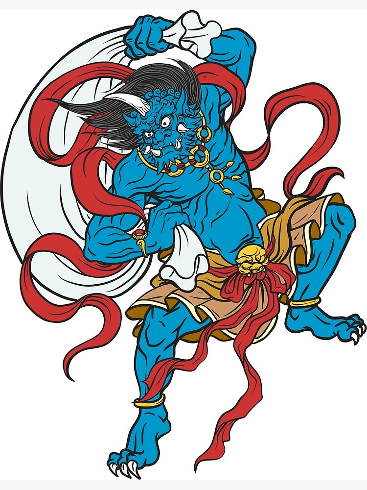 "fujin god of wind " Poster for Sale by kaiwut | Redbubble