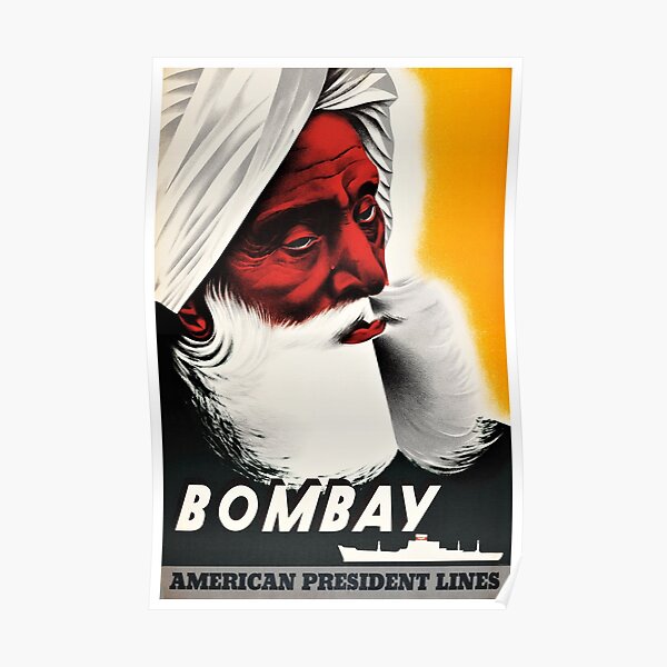 "Vintage Bombay India Travel Poster" Poster for Sale by LoveOfTravel ...
