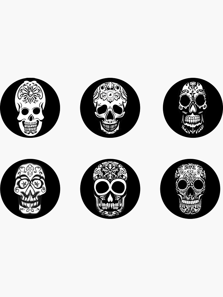 "Halloween Tattooed Skulls Sticker Pack" Sticker for Sale by ...