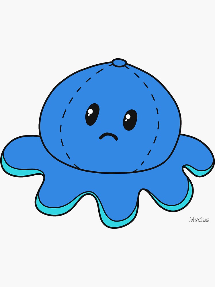 "Little Sad Octopus" Sticker for Sale by Mvcias | Redbubble