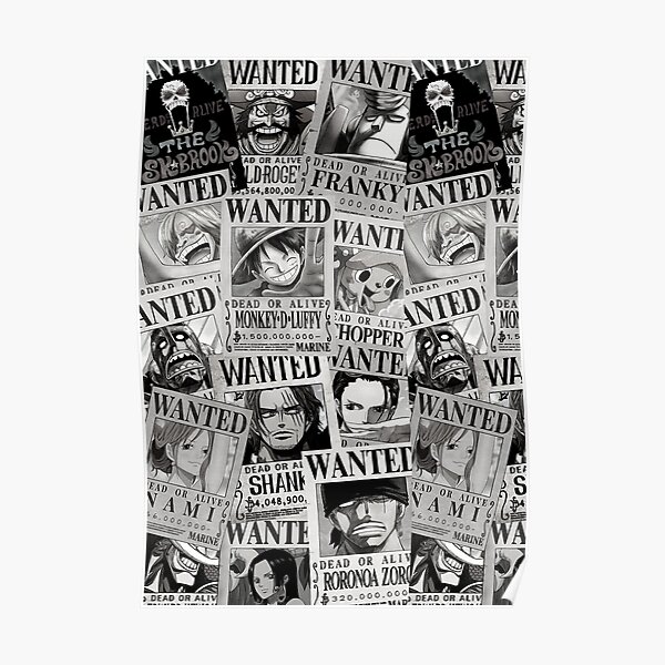 "one piece wanted" Poster for Sale by JOAK-POP | Redbubble