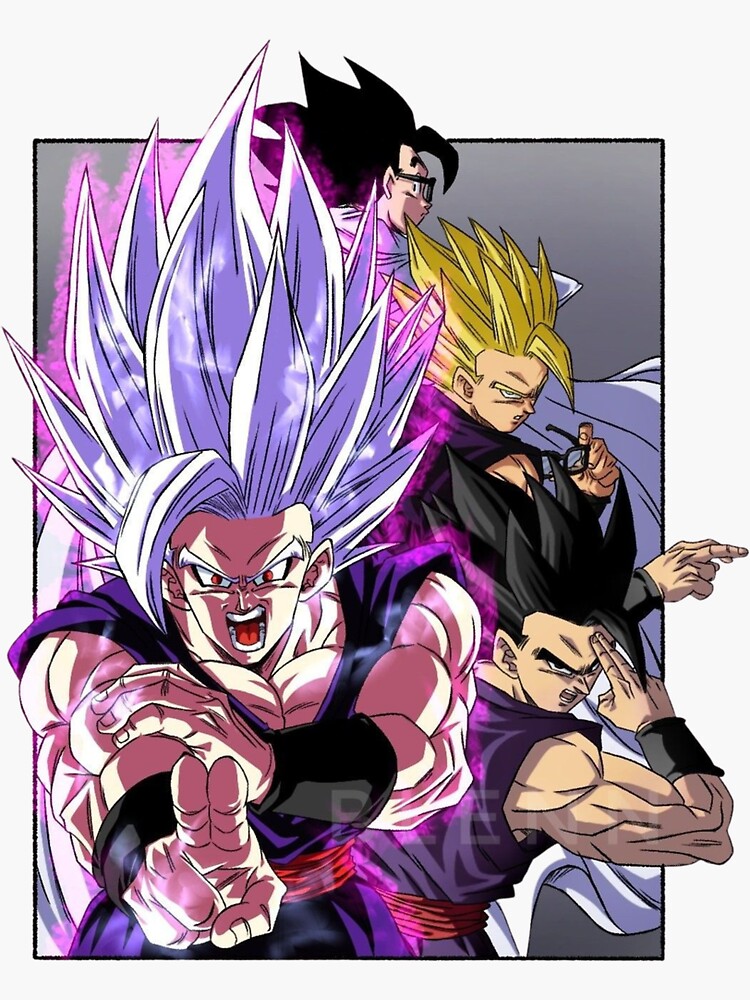 "Gohan all forms" Sticker for Sale by ZORO-DESIGN | Redbubble