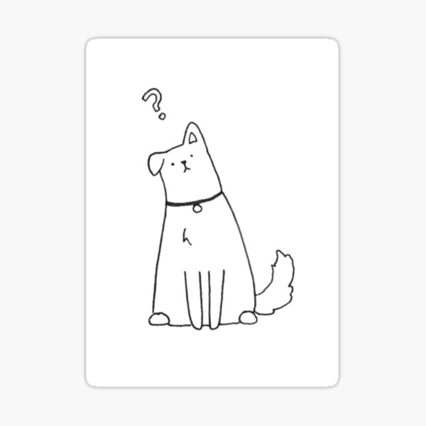 "Confused Cute Doggo" Sticker for Sale by DoggoDare | Redbubble