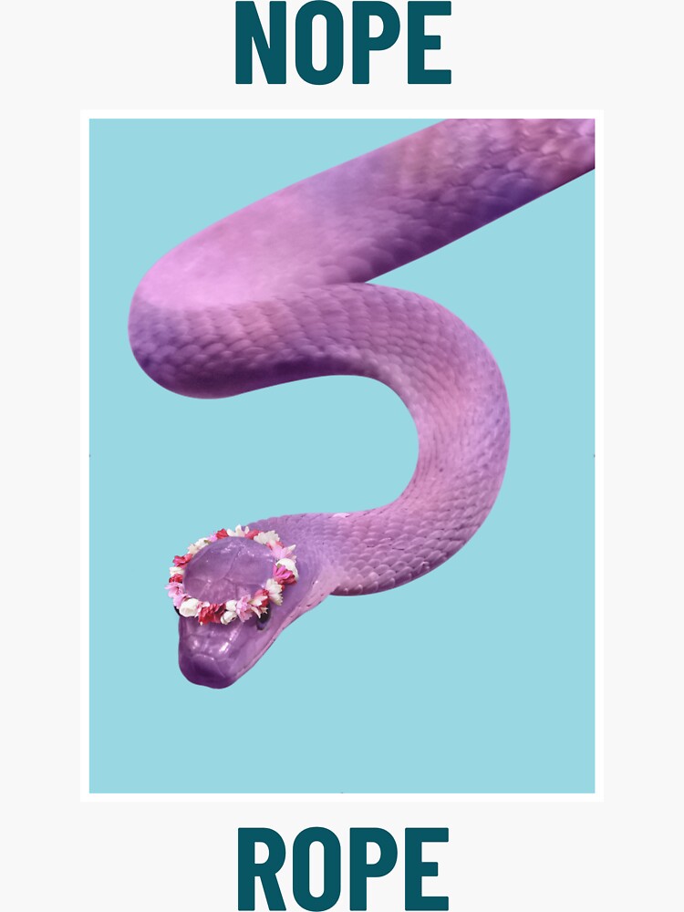 "Nope Rope" Sticker for Sale by nightDwight | Redbubble