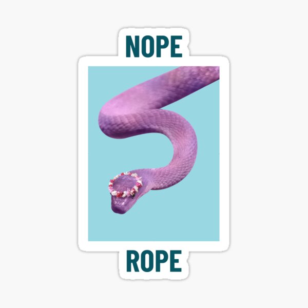 "Nope Rope" Sticker for Sale by nightDwight | Redbubble