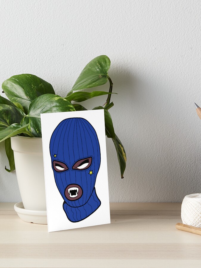 "Blue Balaclava Guy" Art Board Print for Sale by THEONEE | Redbubble