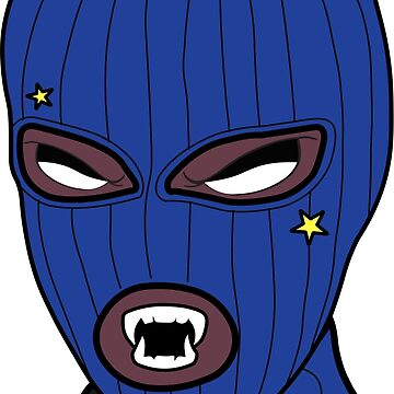 "Blue Balaclava Guy" Art Board Print for Sale by THEONEE | Redbubble